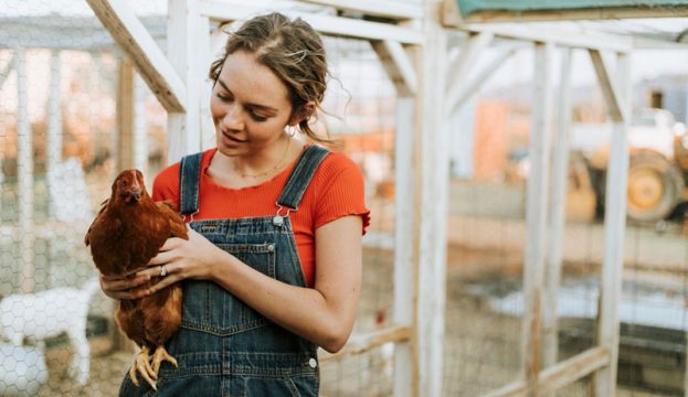 woman-chicken - Hobby Farms
