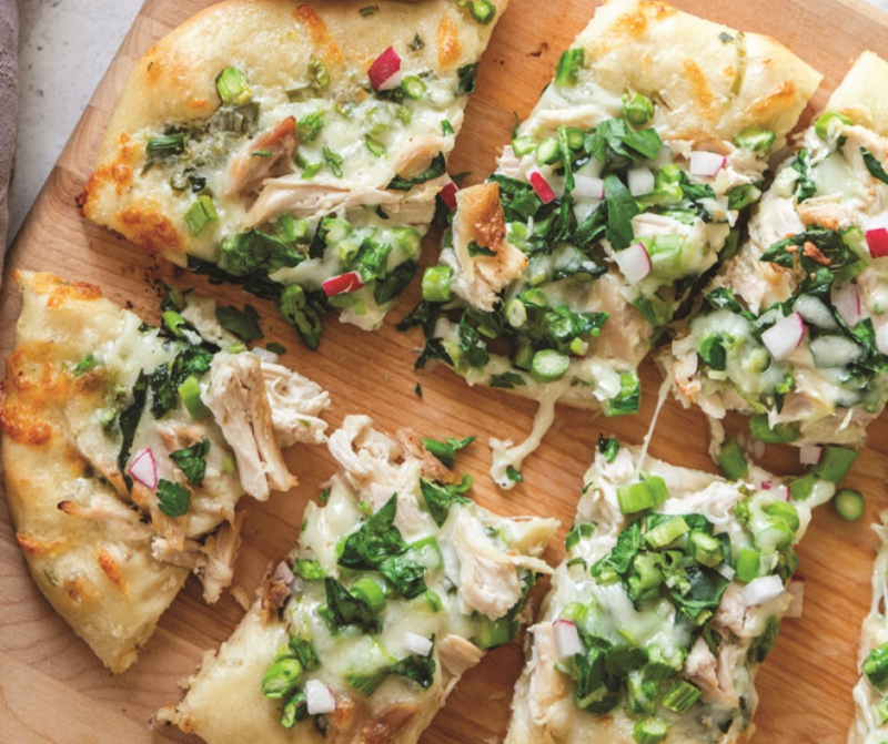 Chicken Spring Vegetable Flatbread Recipe - Hobby Farms